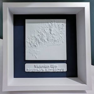 Personalised 3D Relief Map - A Print of the Terrain Where You Live - Etsy