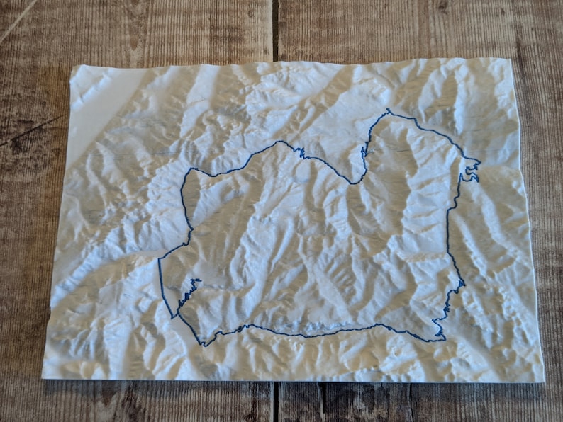 Personalised 3D Relief Map With Trail - Etsy Australia