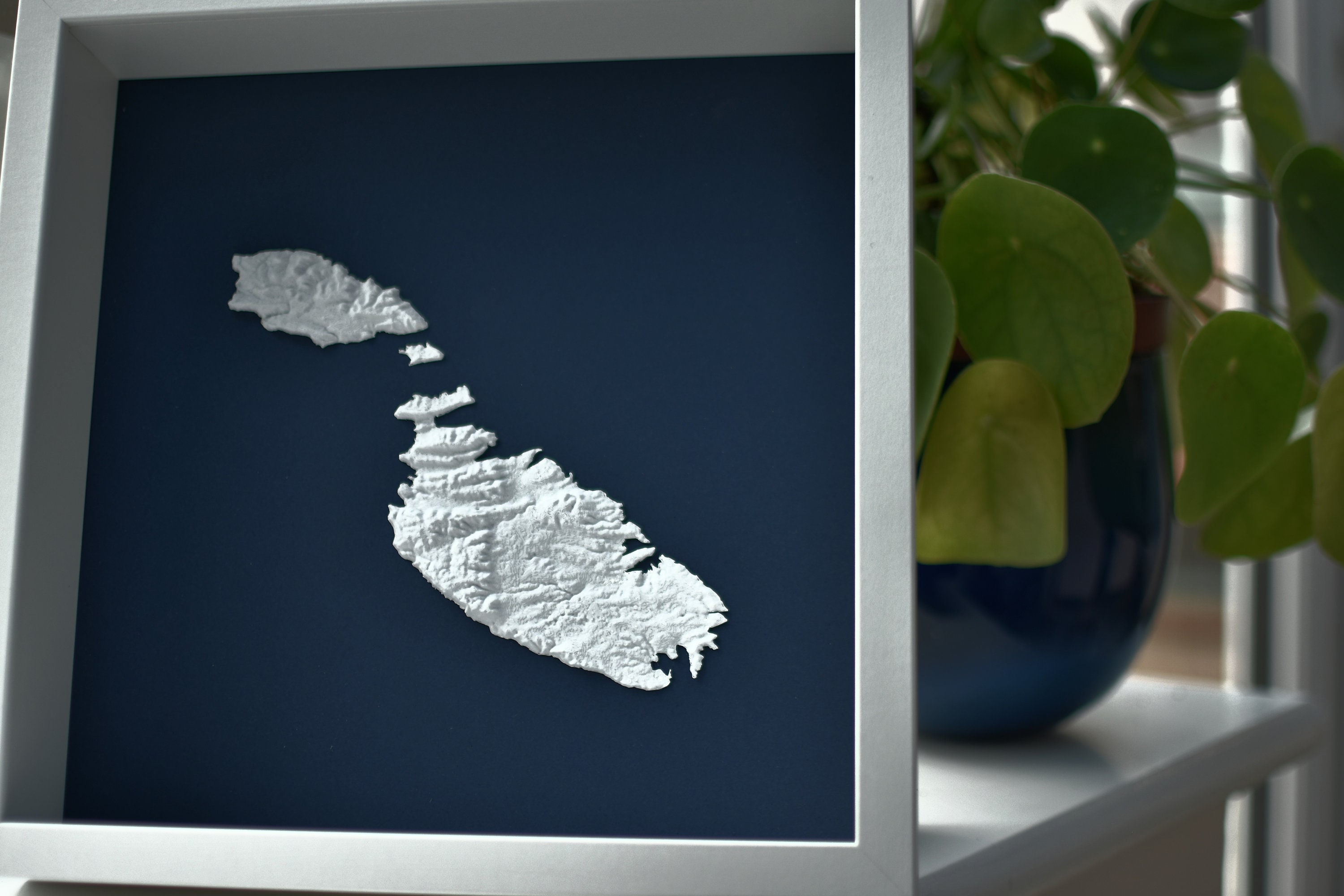 Custom Print of Any Country or Island - Personalised 3D Relief Map - Etsy
