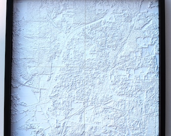 Personalised 3D Relief Map A Print of the Terrain Where You Live - Etsy