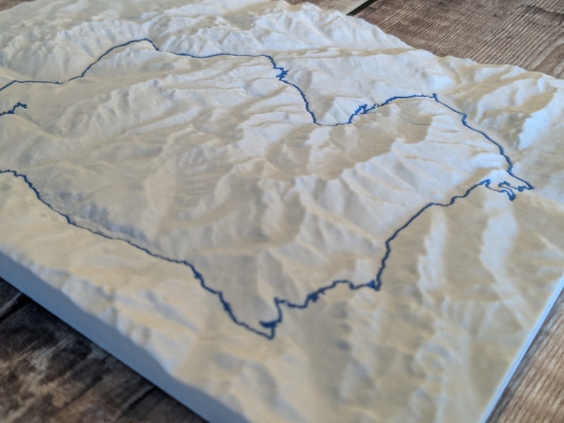 Personalised 3D Relief Map With Trail - Etsy Australia