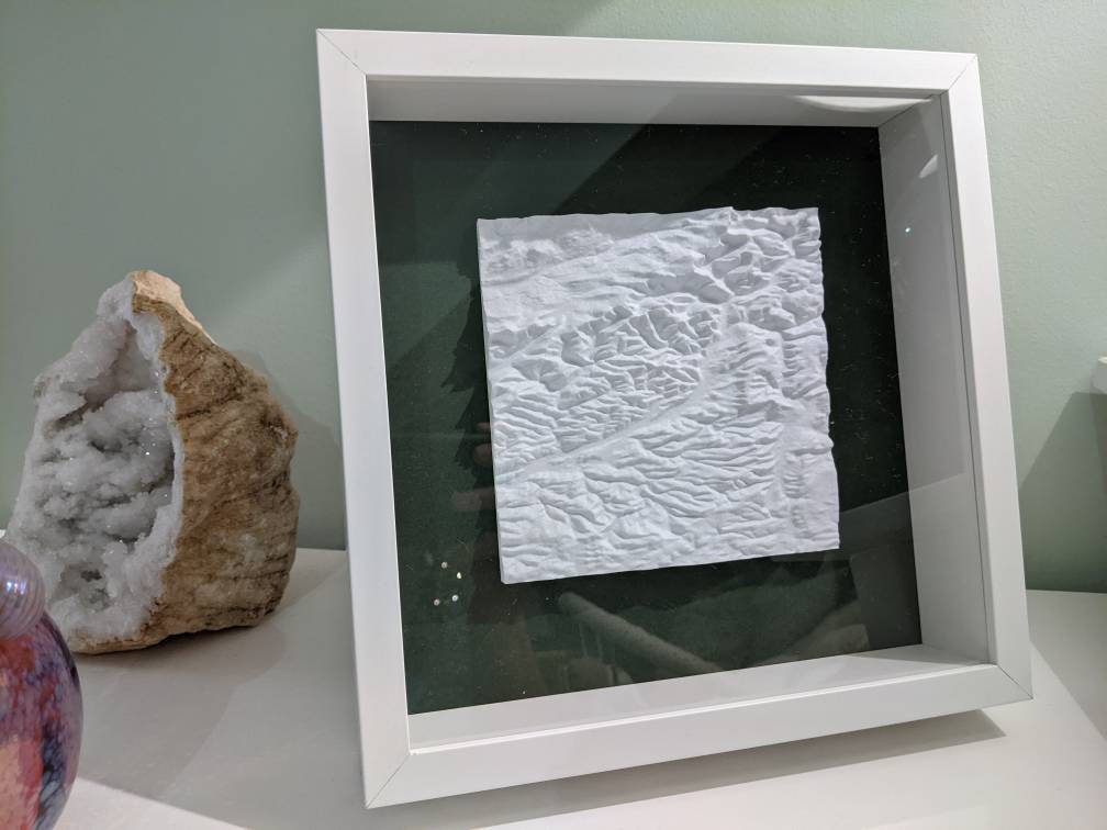 Personalised 3D Relief Map A Print of the Terrain Where You - Etsy