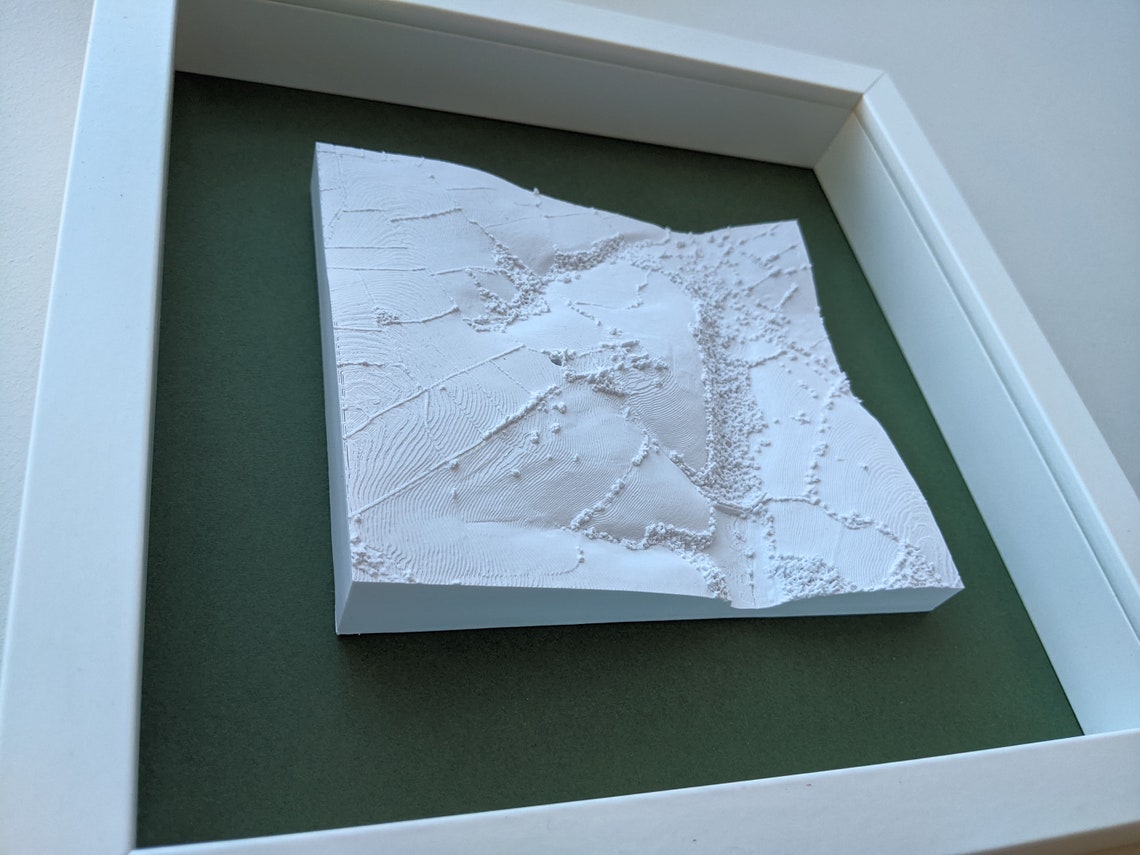 Personalised 3D Relief Map A Print of the Terrain Where You - Etsy