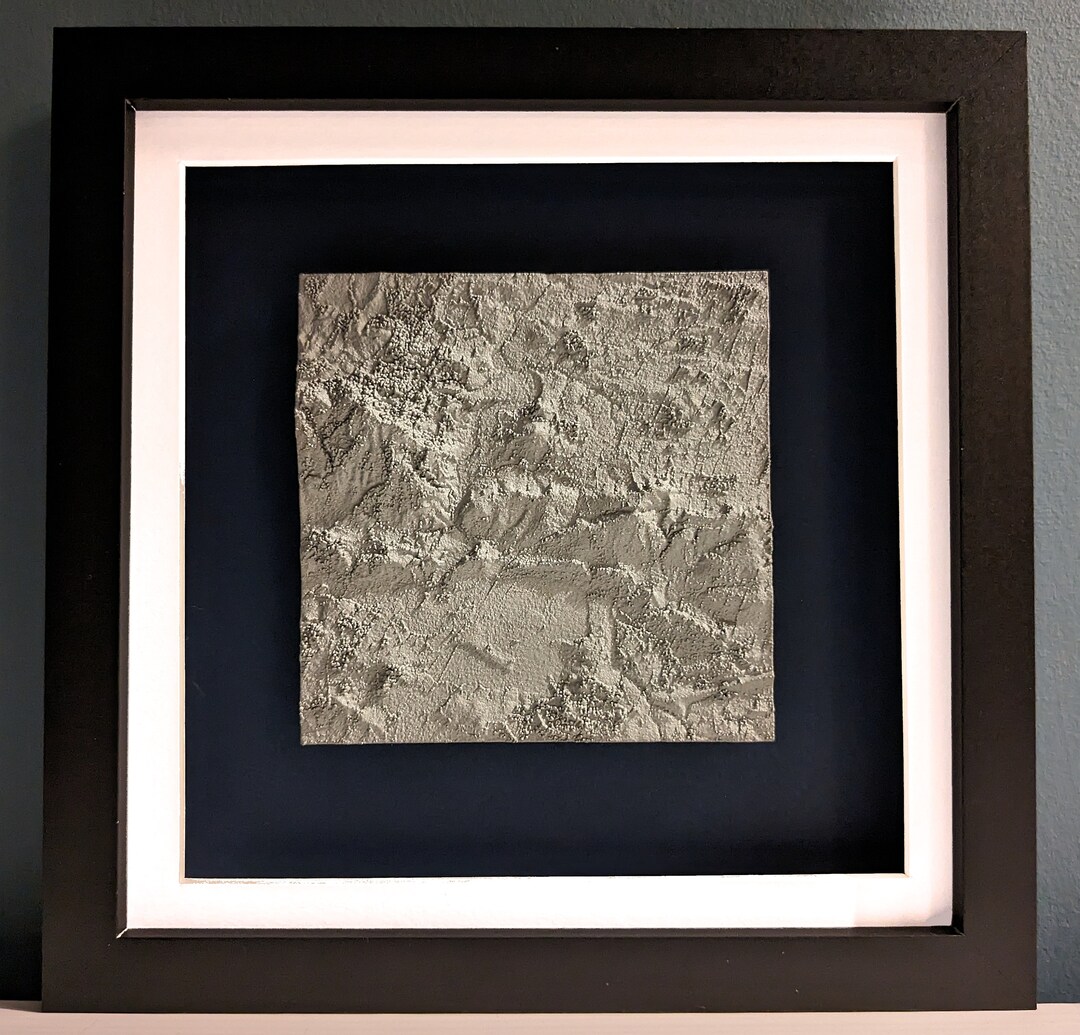 Stainless Steel - Personalised 3D Relief Map - A Print of the Terrain ...