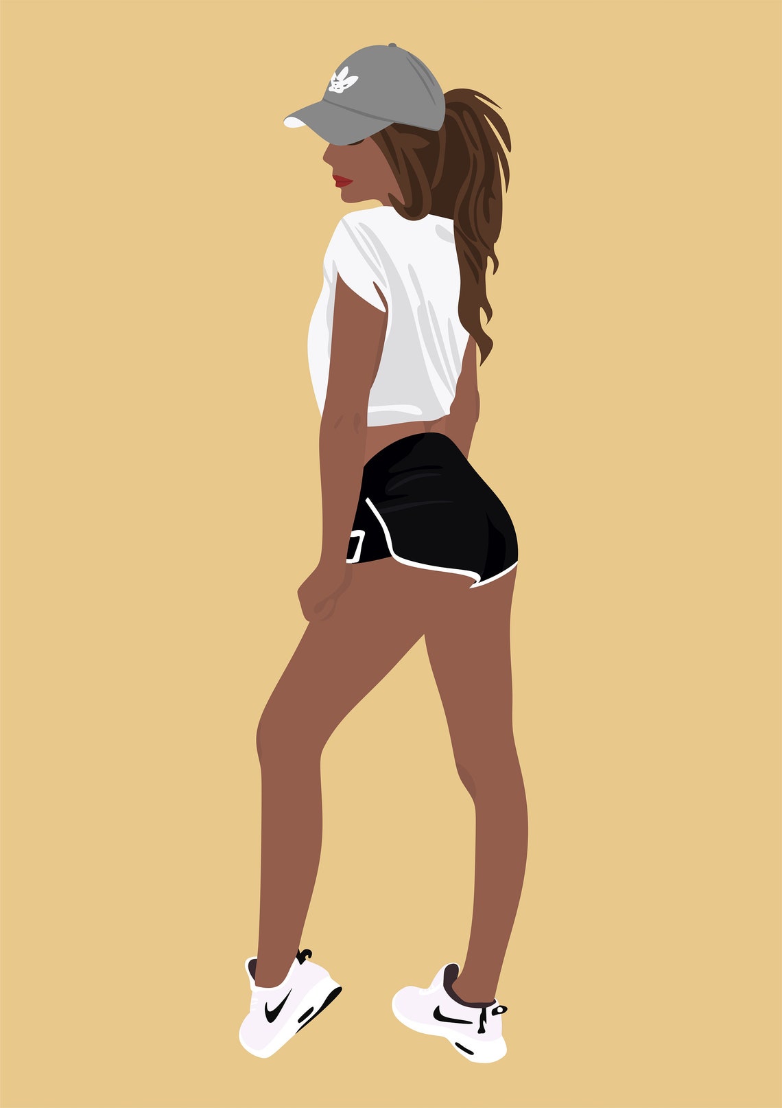 Custom Minimalist Portrait. Faceless Digital Art. Printable | Etsy