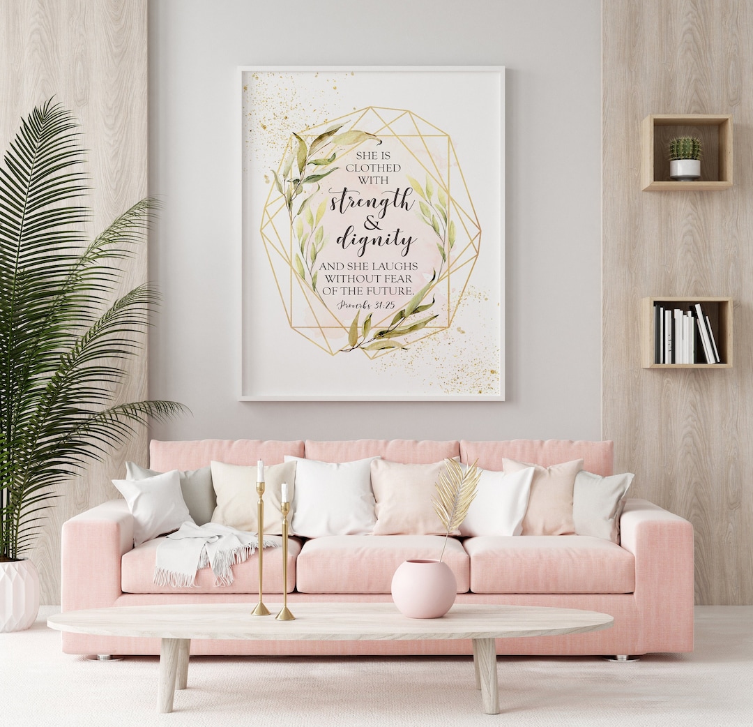 Strength and Dignity, Instant Download, Proverbs 31, Wall Art ...