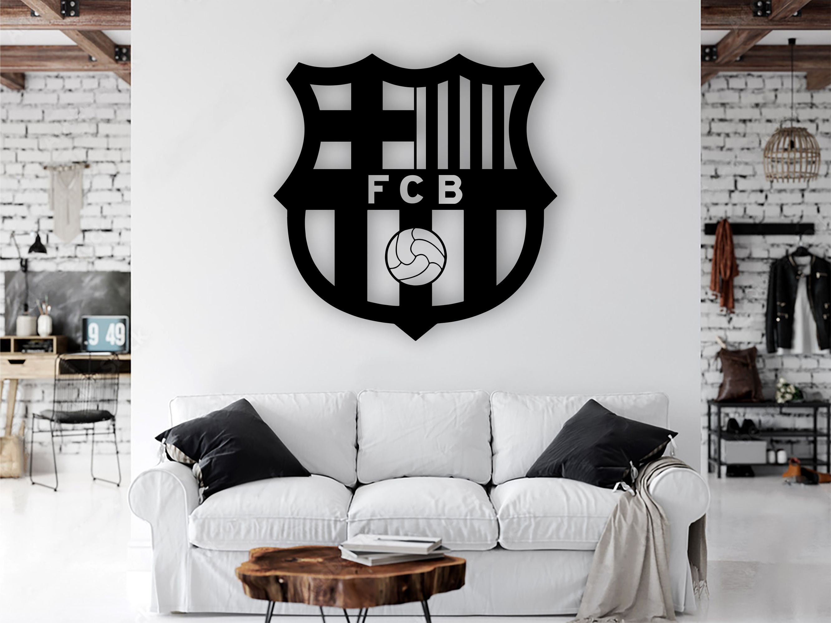 Barcelona Logo Wall Painting, Barcelona Wall Art, Barcelona Wall Decor ...