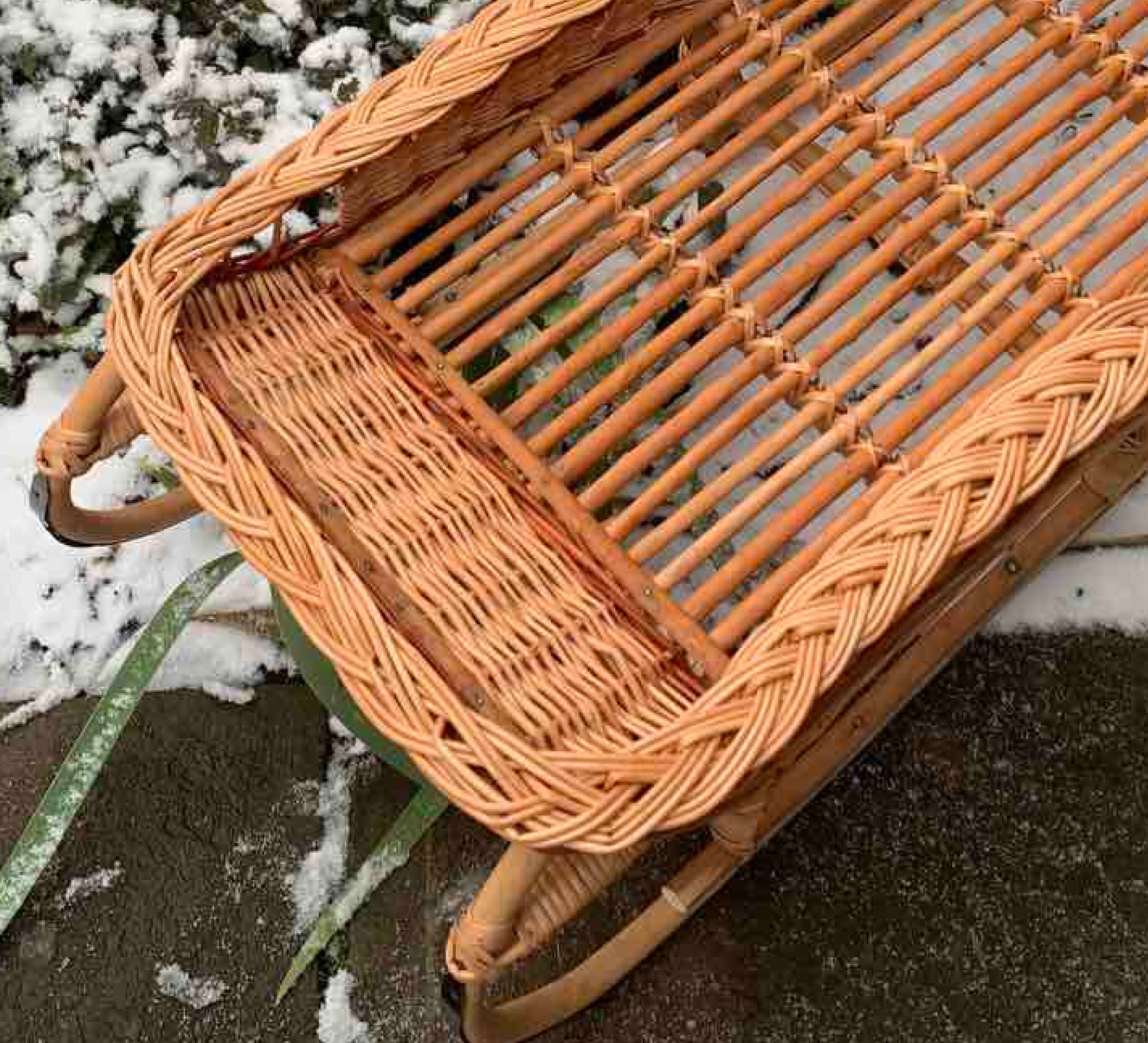 Wicker Sleigh, Rattan Outdoor Sleigh, Christmas Sled, Children's Sleigh ...