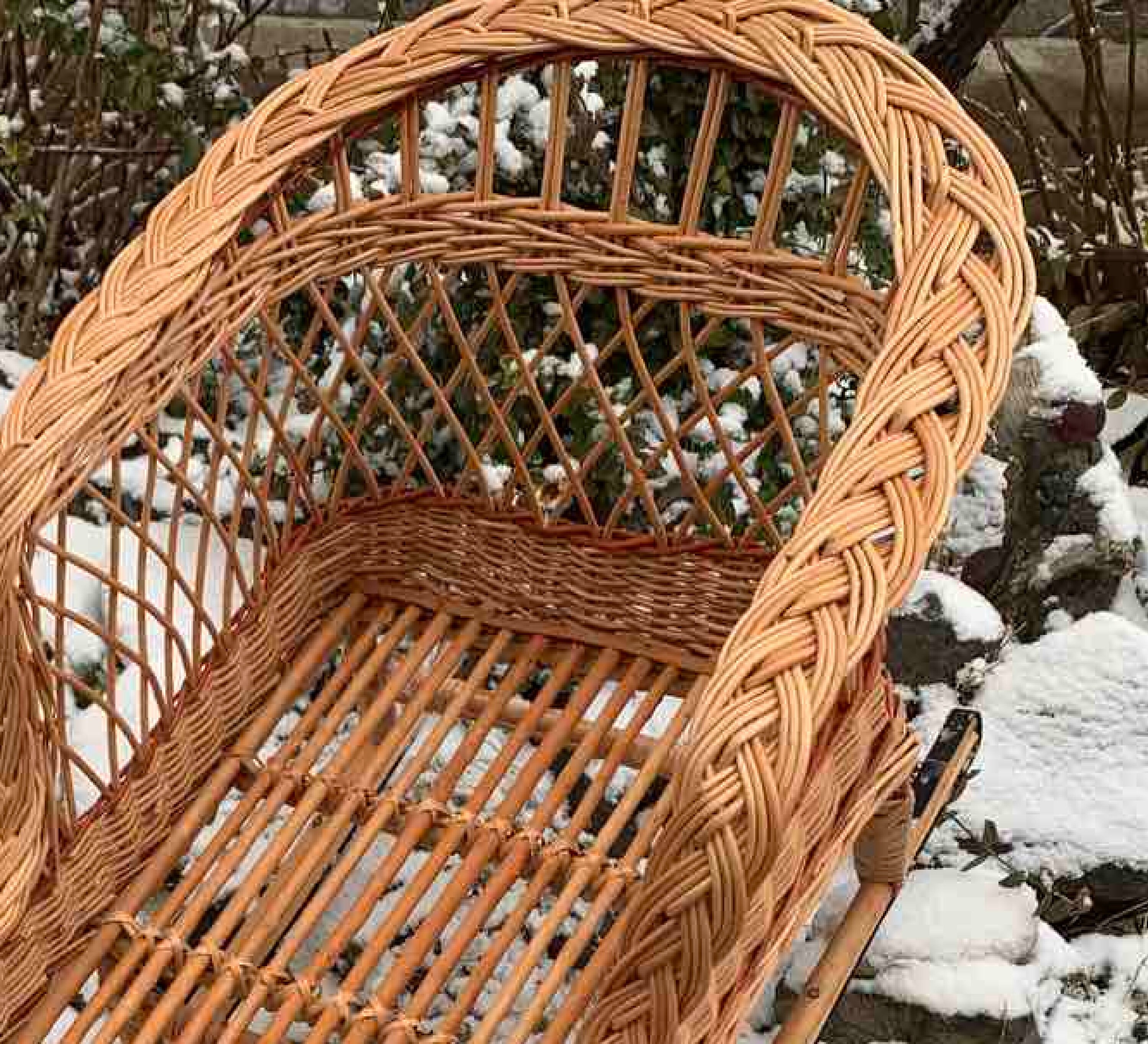 Wicker Sleigh, Rattan Outdoor Sleigh, Christmas Sled, Children's Sleigh ...