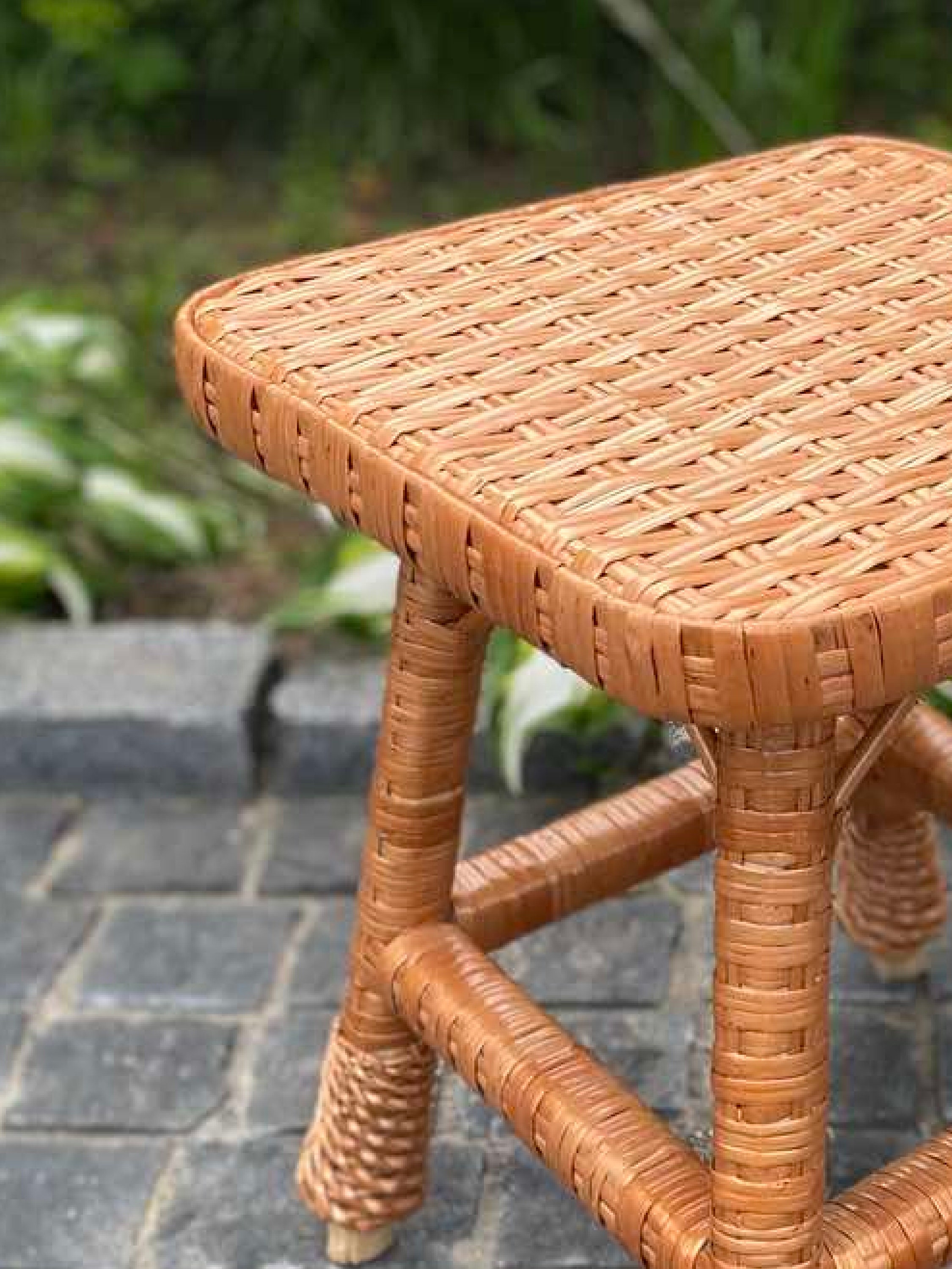 Stools for Kitchen, Wicker Stool, Wooden Stool, Small Wooden Chair, Mid ...