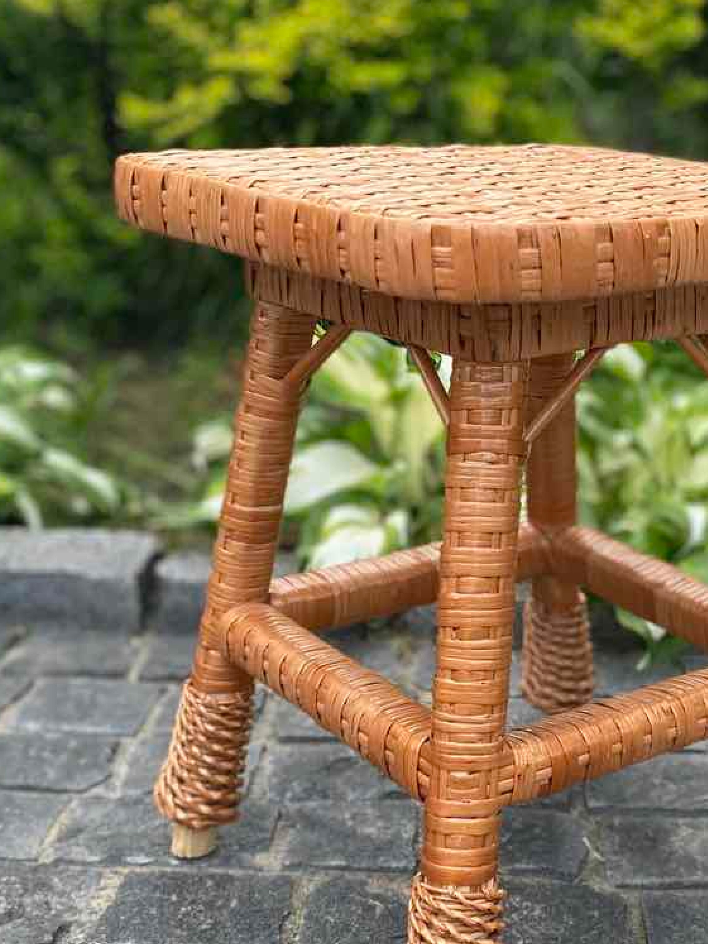Stools for Kitchen, Wicker Stool, Wooden Stool, Small Wooden Chair, Mid ...