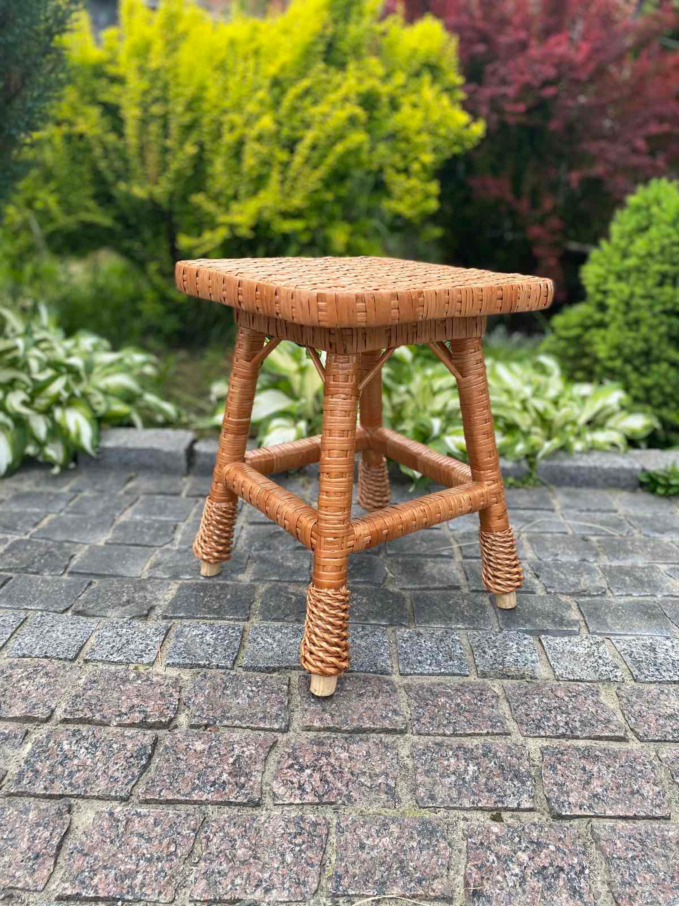 Stools for Kitchen, Wicker Stool, Wooden Stool, Small Wooden Chair, Mid ...