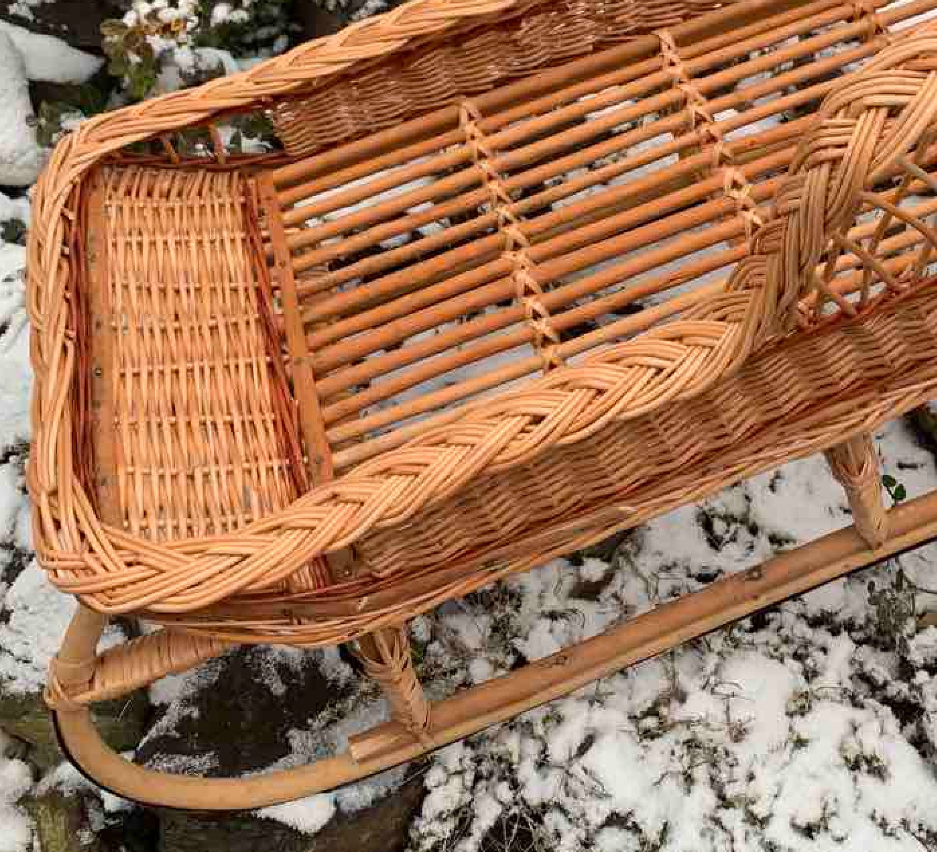 Wicker Sleigh, Rattan Outdoor Sleigh, Christmas Sled, Children's Sleigh ...
