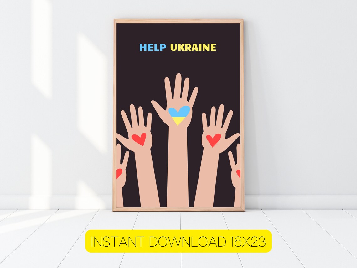 Help Ukraine Poster PDF PNG Ukraine Digital Download Pray - Etsy UK