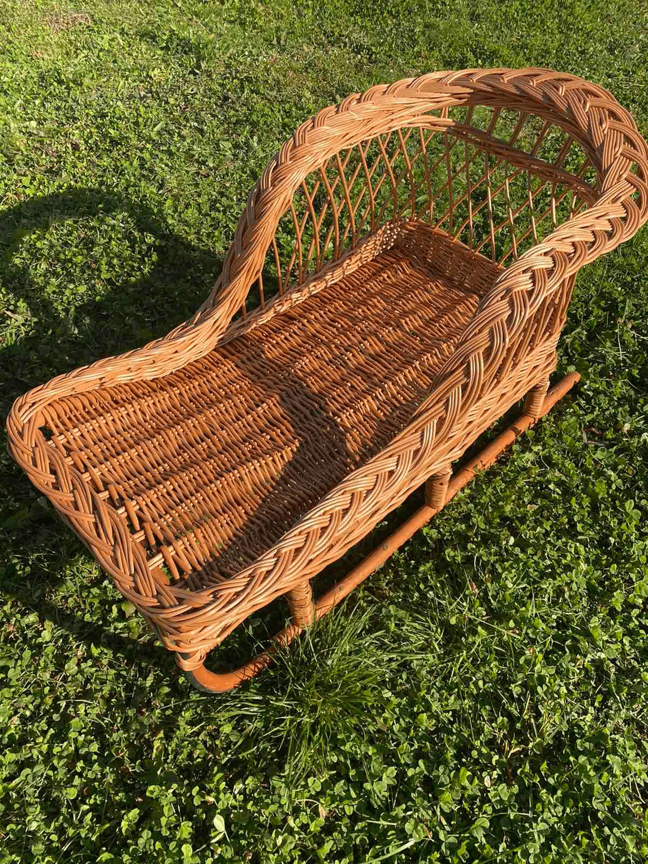 Wicker Sleigh, Children's Sleigh, Rattan Outdoor Sleigh, Christmas Sled ...