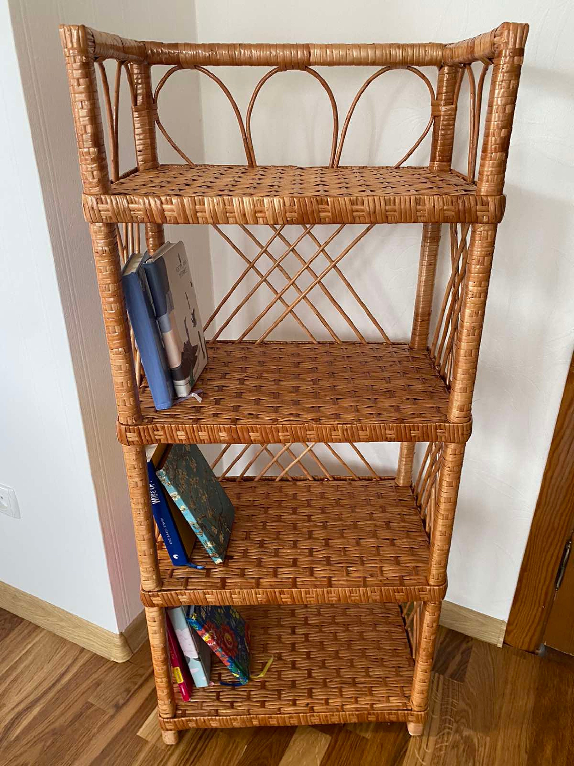 Wicker Shelving Unit, Rattan Storage Shelf, Kitchen Shelving Unit ...