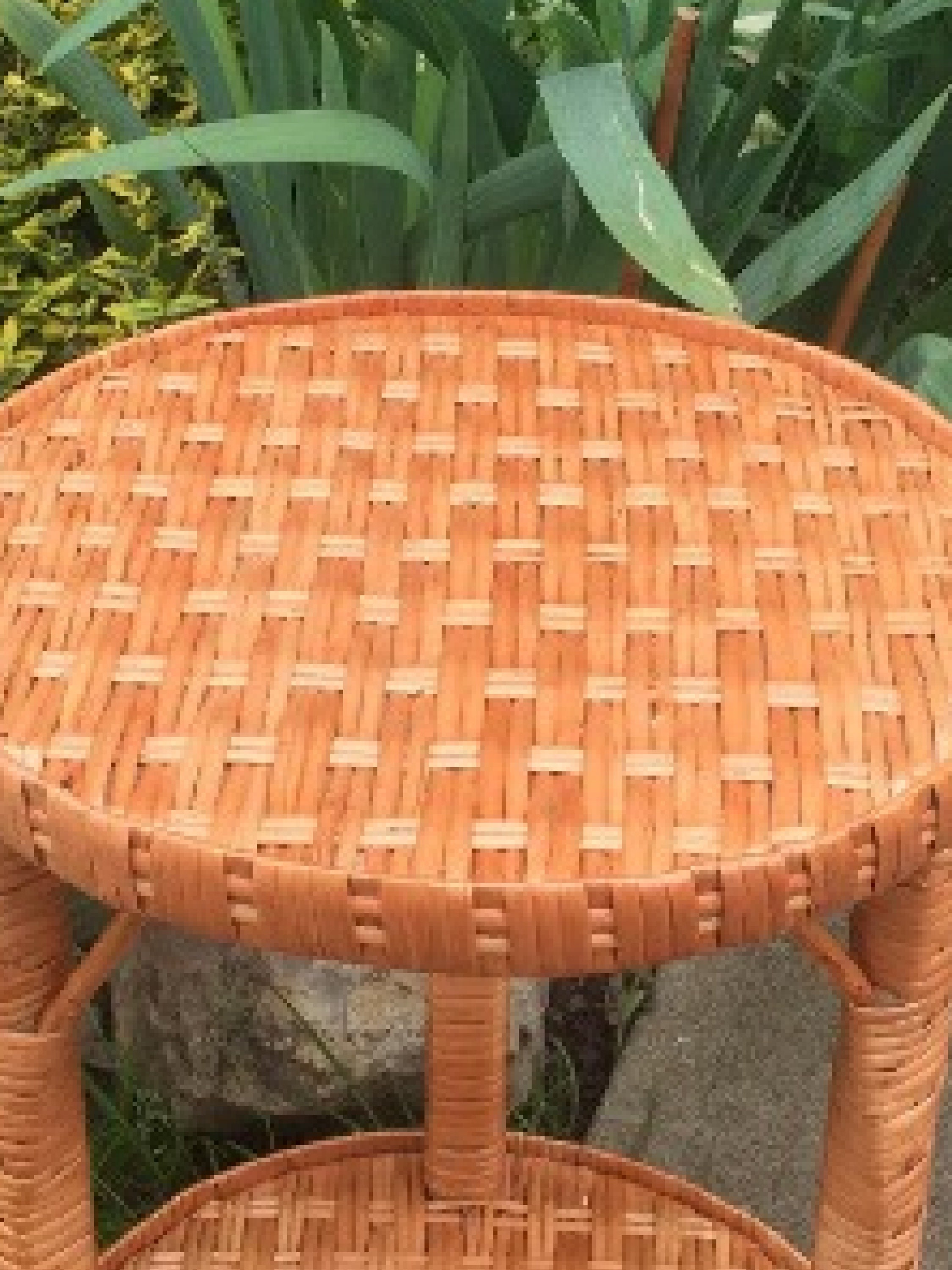 Small Coffee Table, Wicker Table, Retro Side Table, Side Table Mid ...