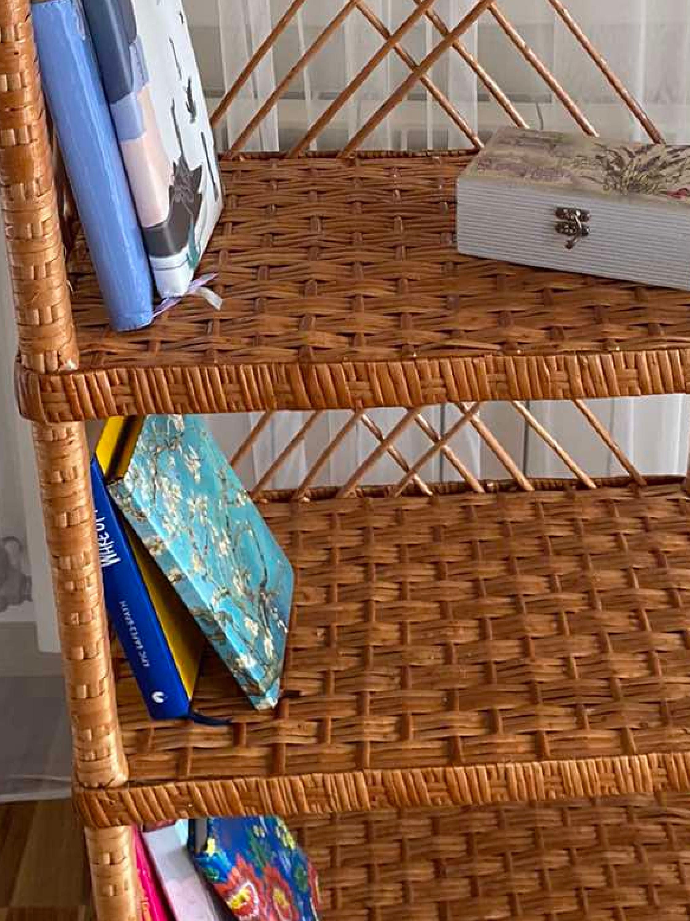Wicker Shelving Unit Rattan Storage Shelf Kitchen Shelving - Etsy