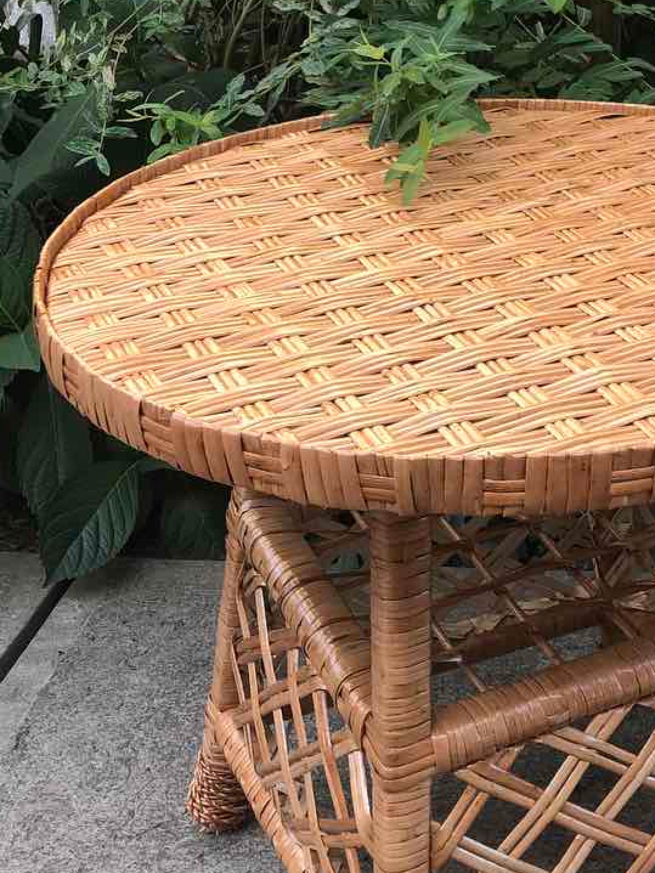 Wicker Coffee Table, Round Coffee Table, Rattan Side Table, Round End ...