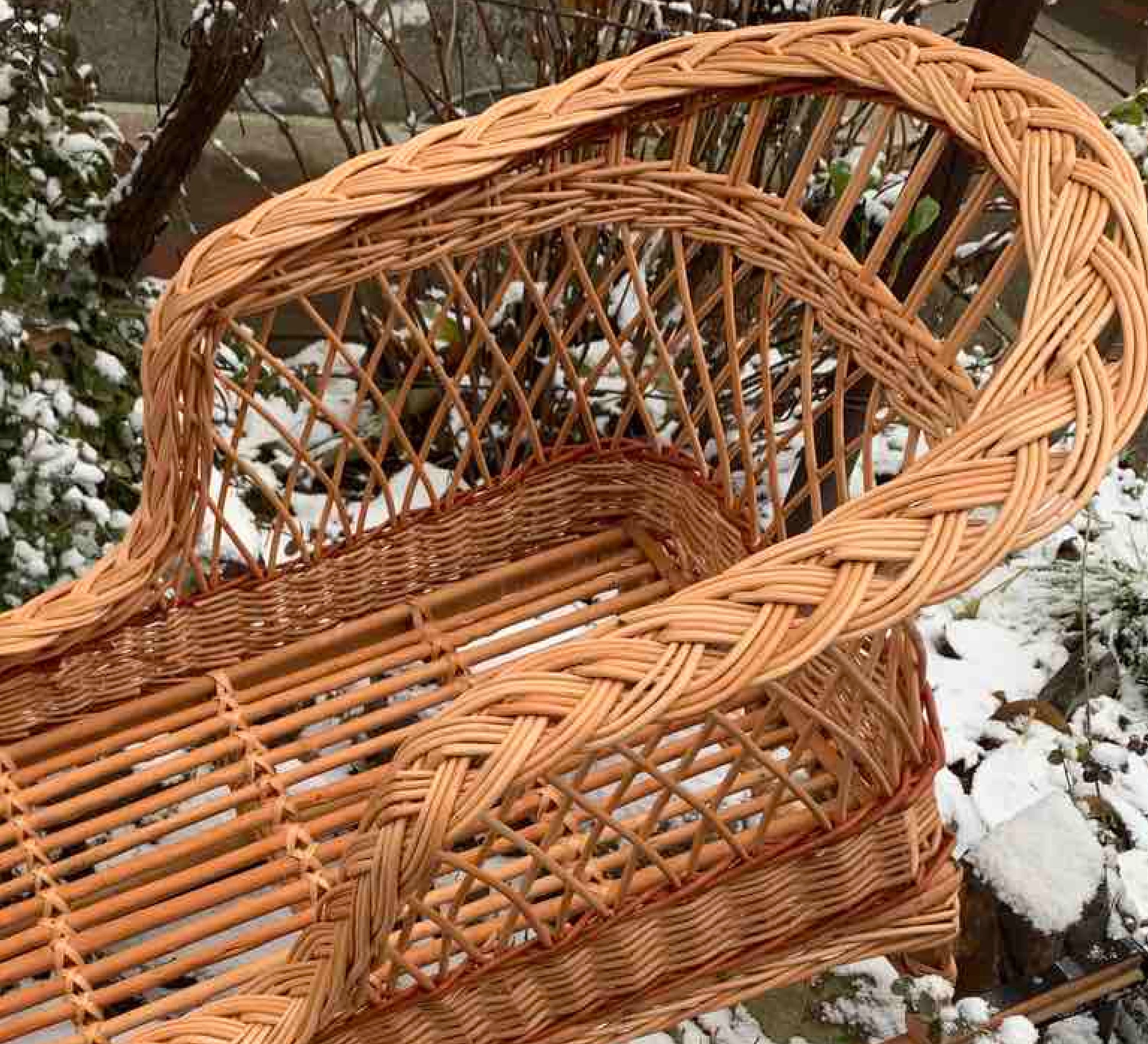 Wicker Sleigh, Rattan Outdoor Sleigh, Christmas Sled, Children's Sleigh ...