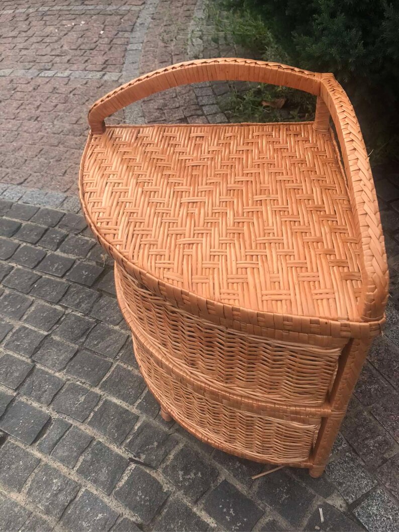 Wicker Chest of Drawers Corner Drawers Wicker Storage | Etsy