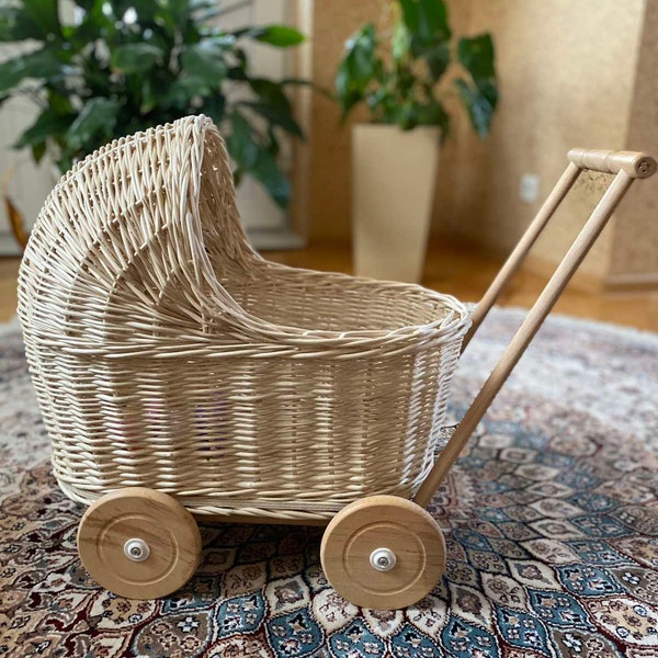 Wicker Doll Pram - Etsy