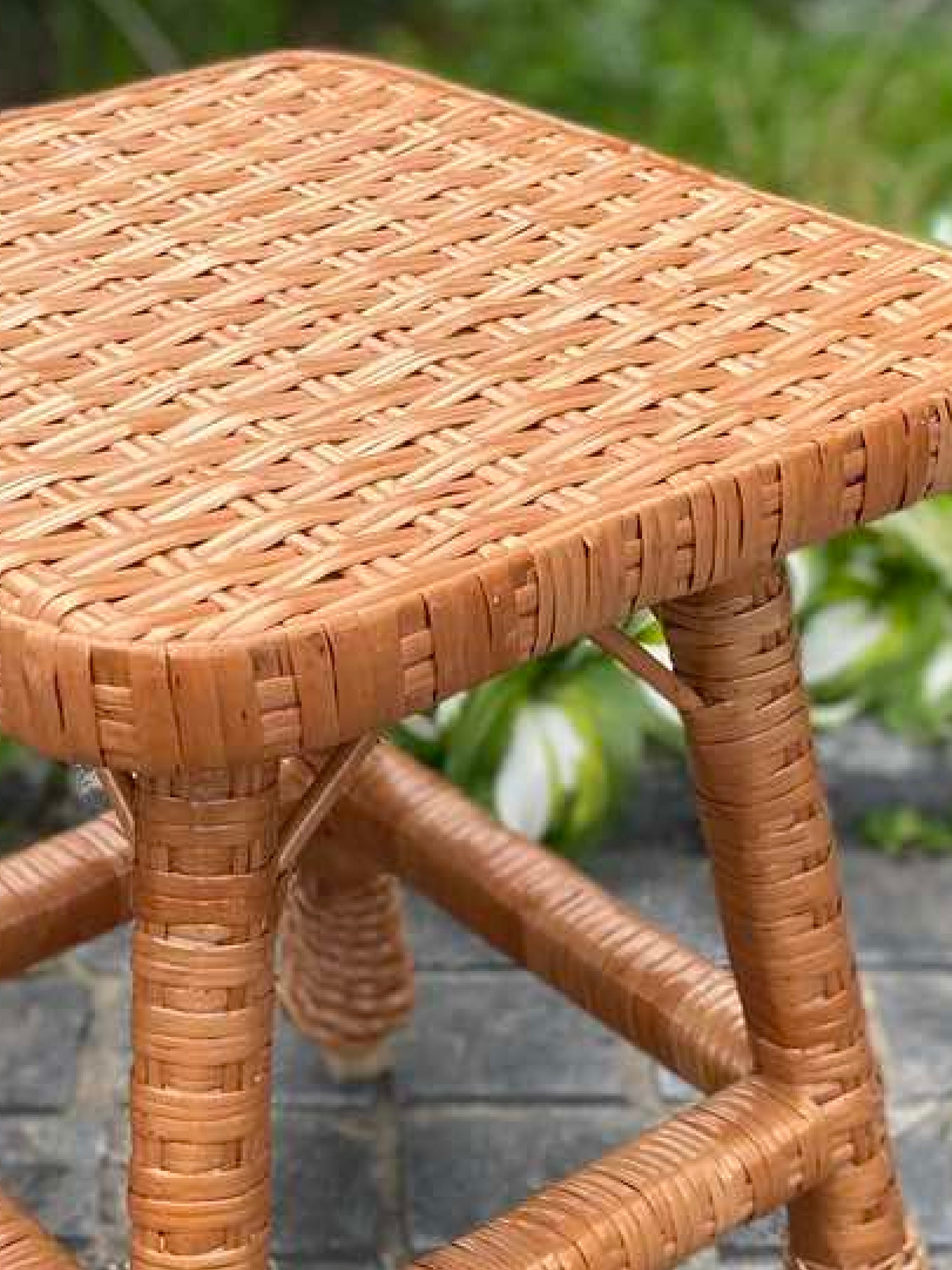 Stools for Kitchen, Wicker Stool, Wooden Stool, Small Wooden Chair, Mid ...
