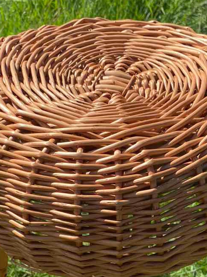 Wicker Stool Childs Bench Kids Stool Small Wooden Chair - Etsy