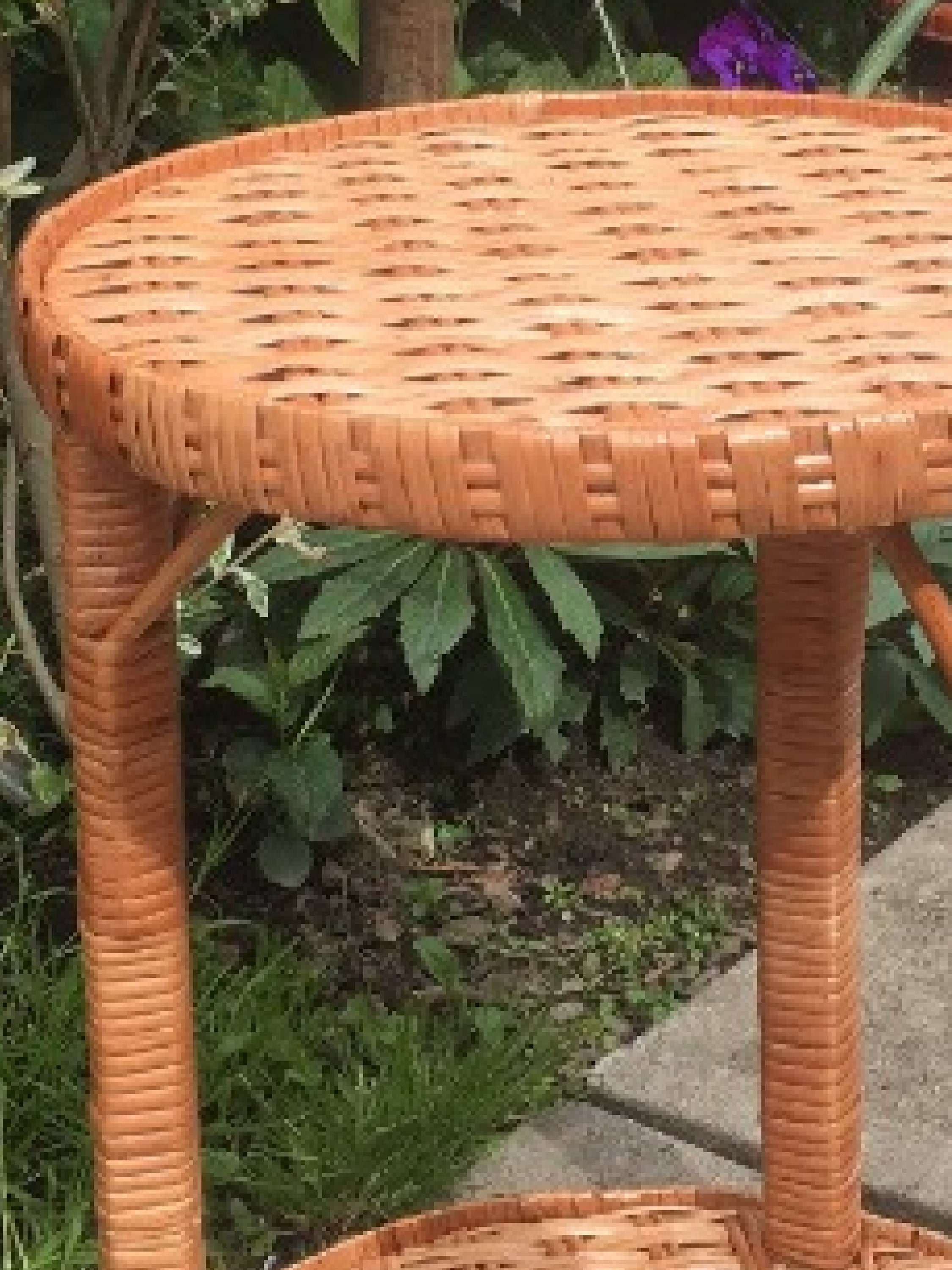 Small Coffee Table, Wicker Table, Retro Side Table, Side Table Mid ...