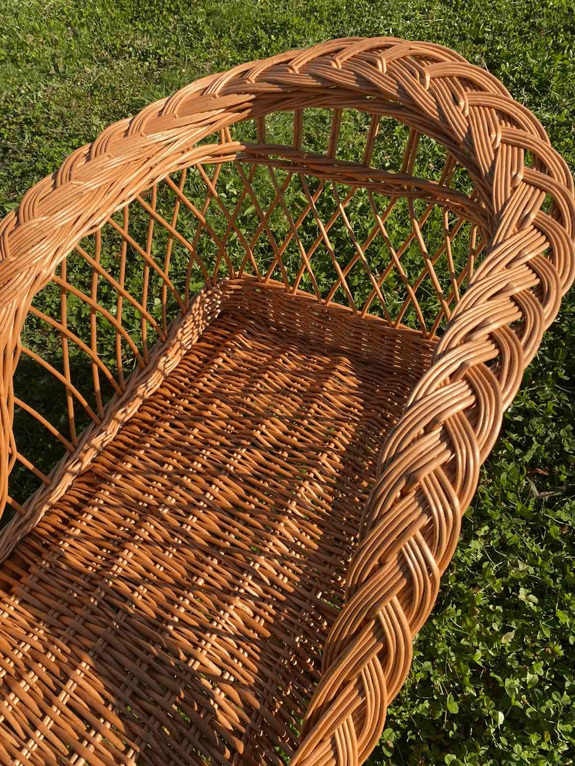 Wicker Sleigh, Children's Sleigh, Rattan Outdoor Sleigh, Christmas Sled ...
