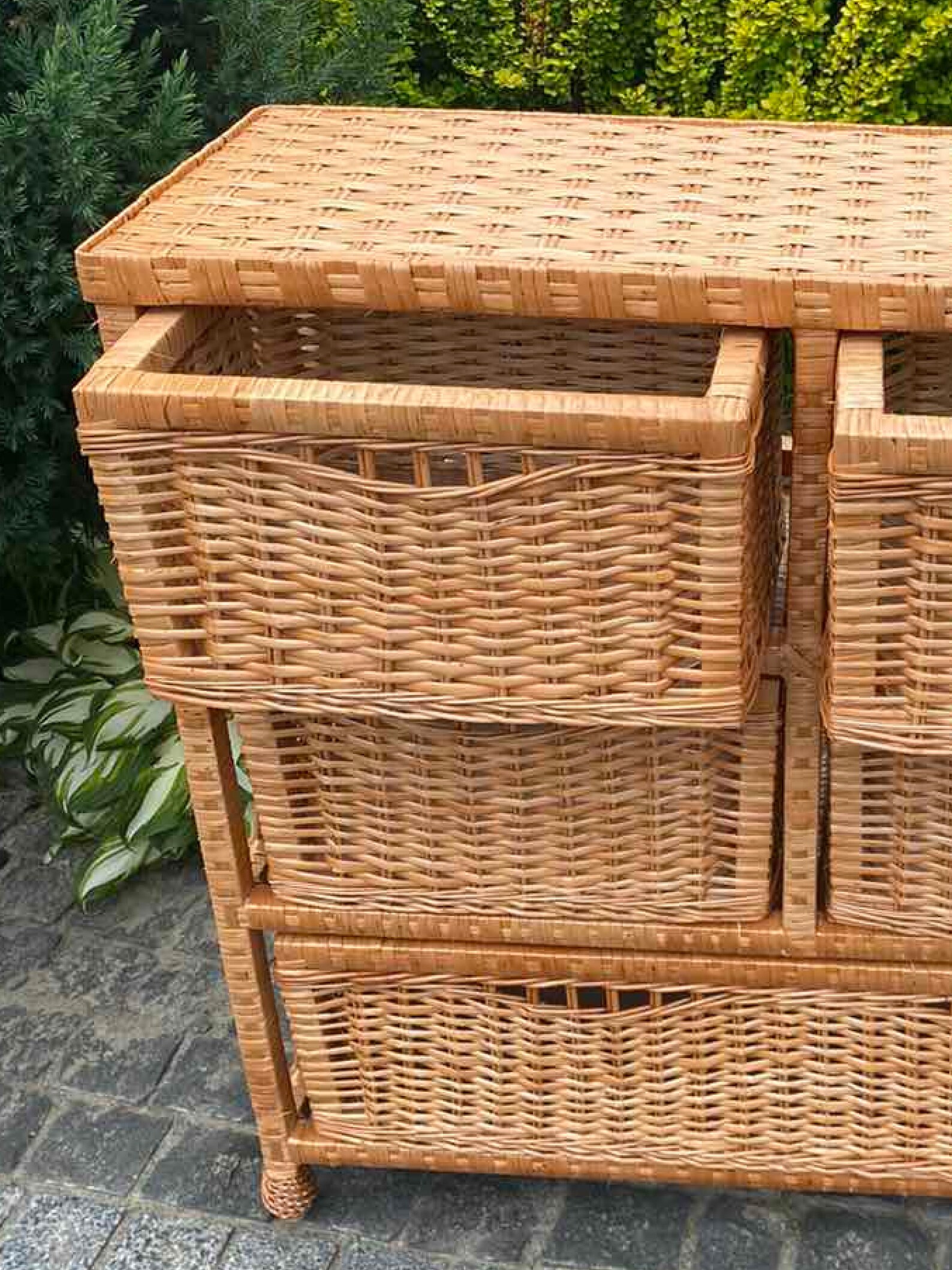 Boho Wicker Chest of Drawers Bedroom Dresser Mid Century - Etsy