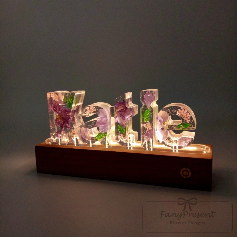 Personalized Color Letter Nightlightcharge Multicolor - Etsy