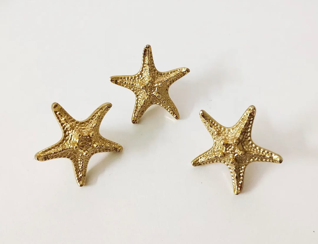 Beautiful Starfish Gold Knob | Kitchen Cabinet Knob | Drawer Knob ...