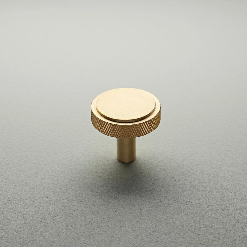 Knurled Brass Knob - Etsy