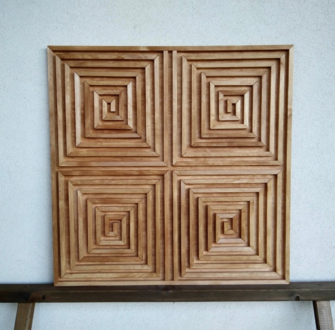 Large Size Wood Carving, Wooden Wall, Custom Made, Modern Organic ...