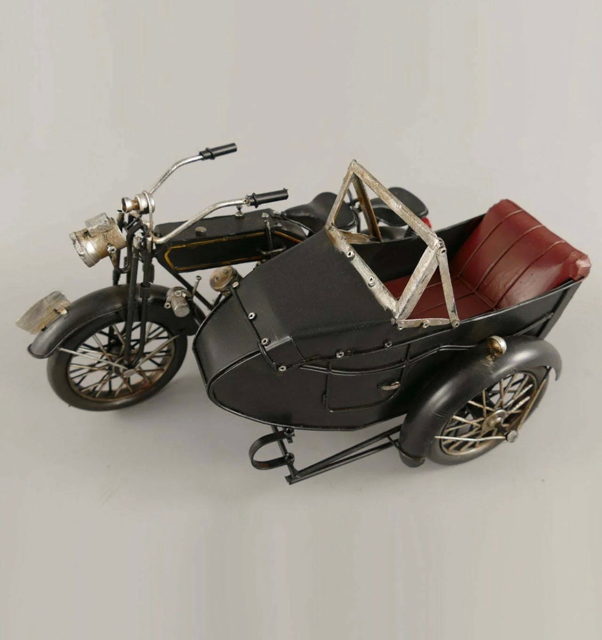 Metal Motorcycle With Sidecar Sculpture for the Living Room - Etsy