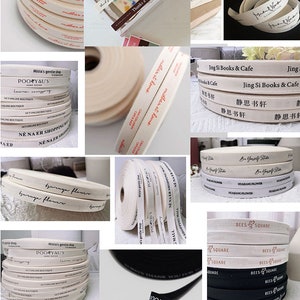 Custom Printed Cotton Ribbon: Personalized Logo, DIY Sewing, Gift Wrap ...