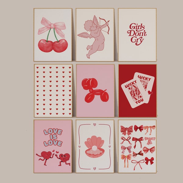 Red Wall Decor - Etsy