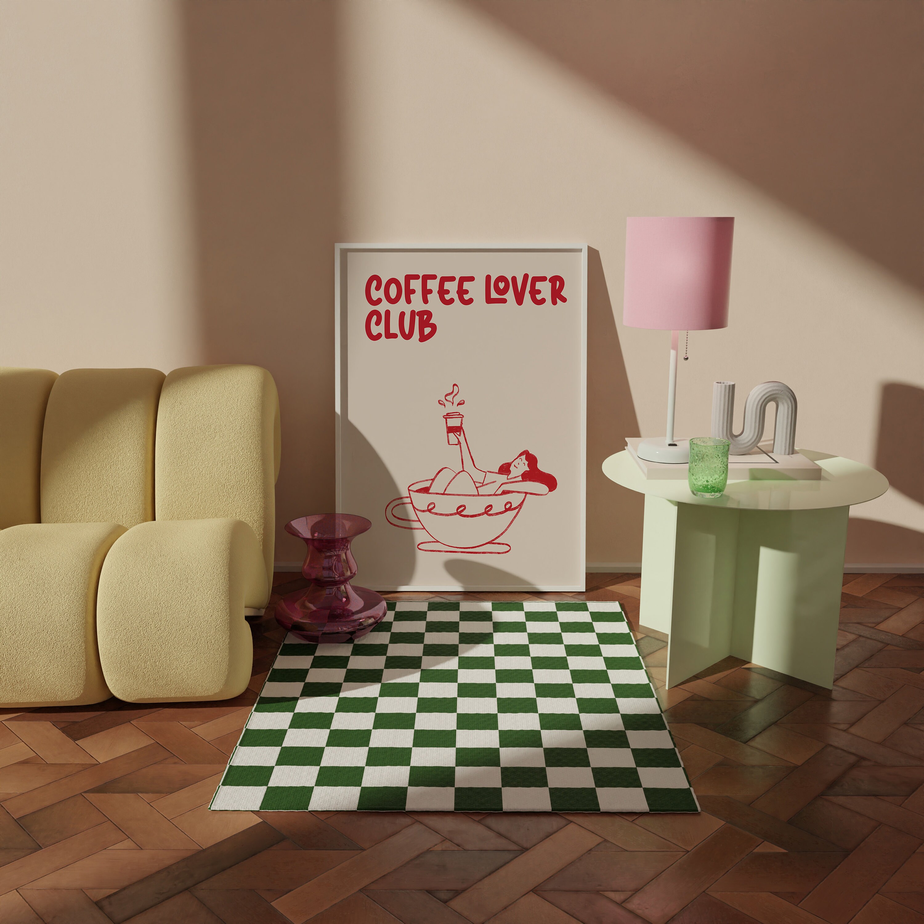 Coffee Lover Club Art, Coffee Print Kitchen, Funny Coffee Art Print ...