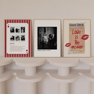 Valentines Wall Art Personalized, Valentines Day Gift, Custom Polaroid ...