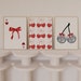 Coquette Room Decor Aesthetic, Trendy Red Bows Wall Art, Preppy Posters ...