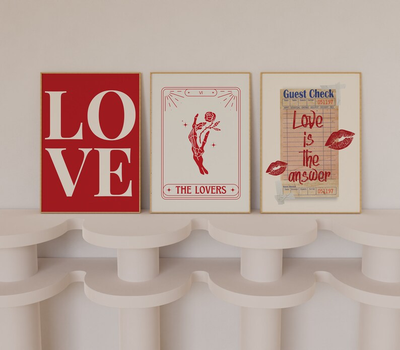 Valentine's Day Gallery Wall, Trendy Valentine's Decor, Valentines Day ...