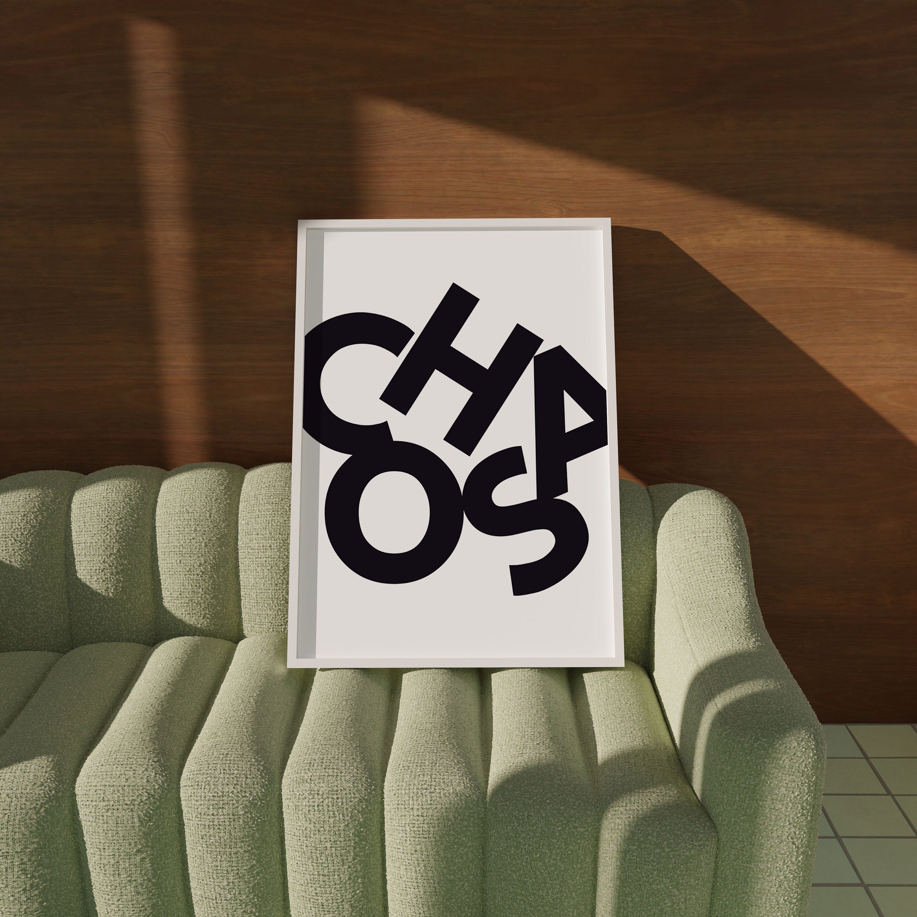 Chaos Quote Poster, Chaos Print, Bold Print, Black and White ...