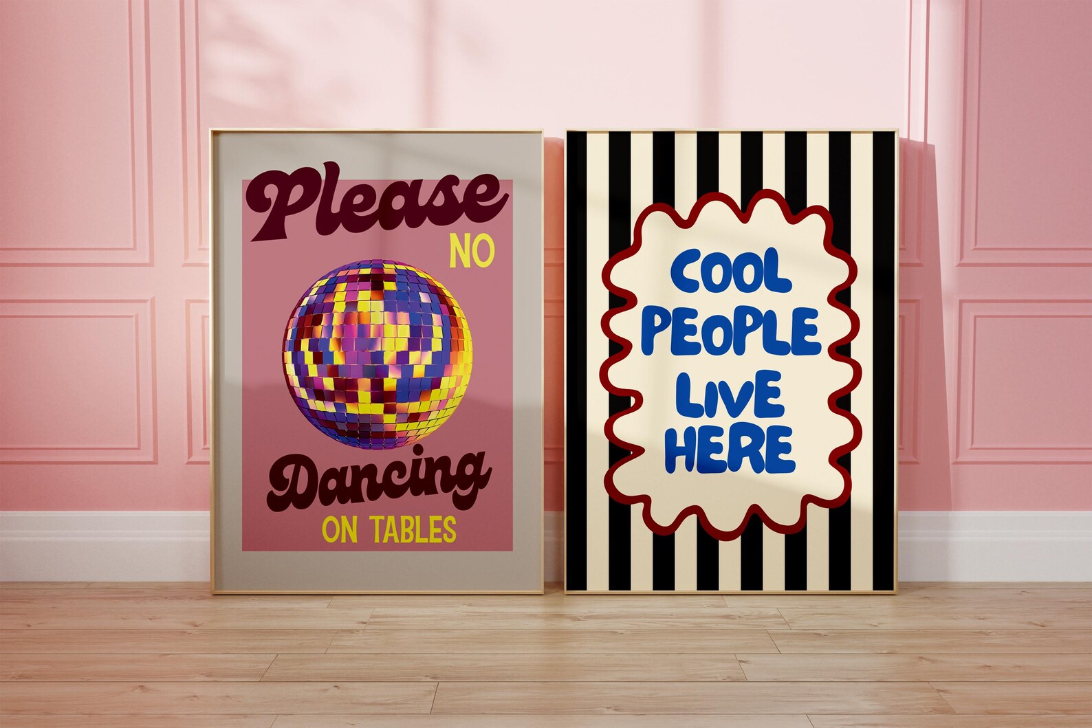 Retro Wall Art Print Set, Funny Aesthetic Poster, Eclectic Gallery Wall ...