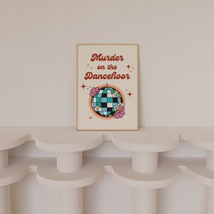 Murder on the Dancefloor Print, Saltburn Music Poster, Disco Ball Music ...
