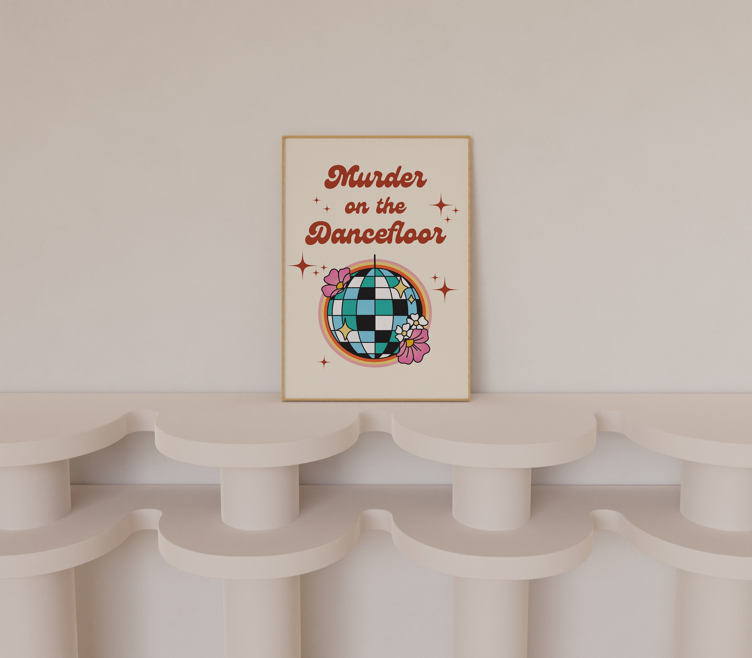 Murder on the Dancefloor Print, Saltburn Music Poster, Disco Ball Music ...