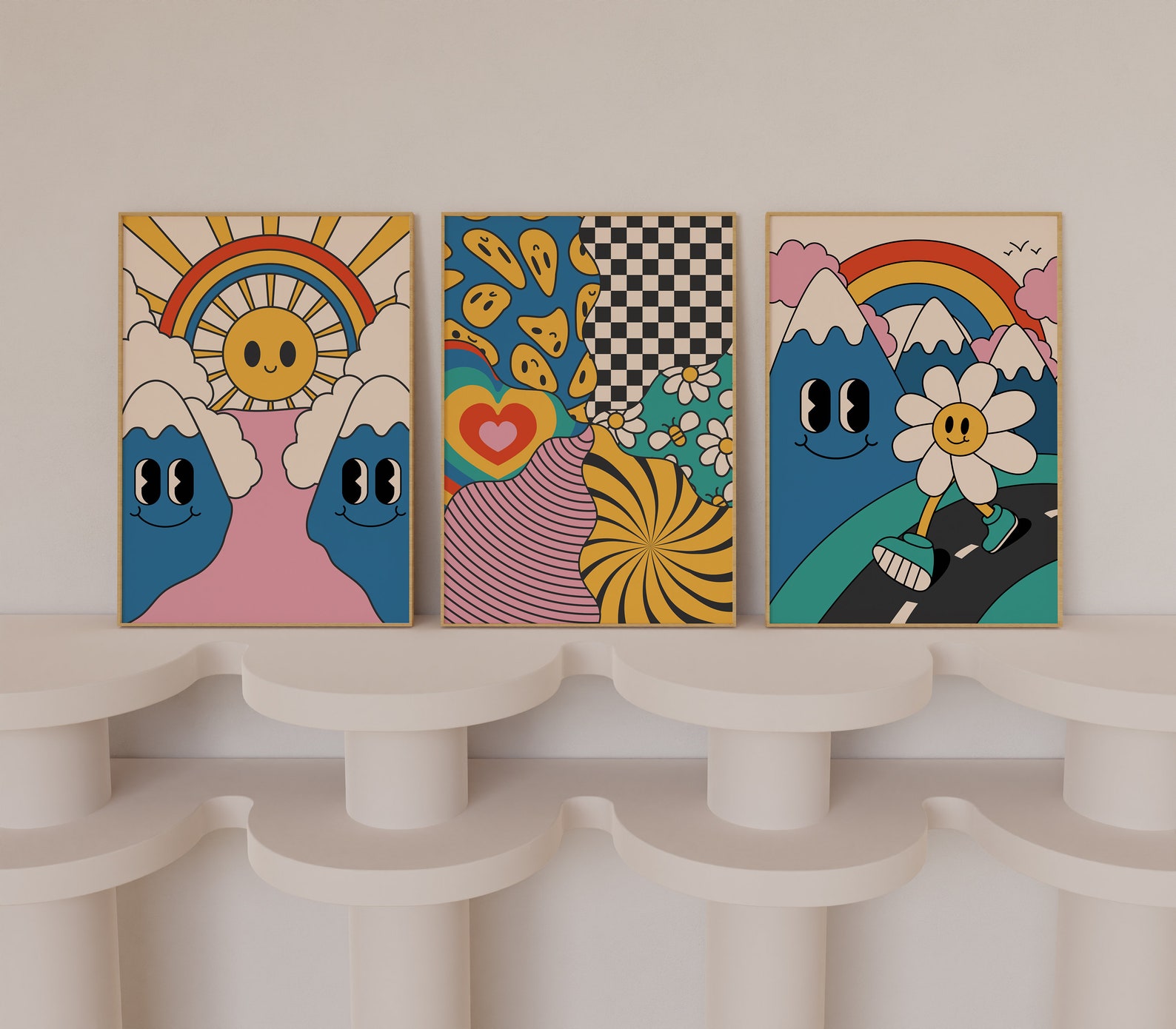 Trendy Groovy Poster, 70s Groovy Collections Wall Print, Retro Wall Art ...