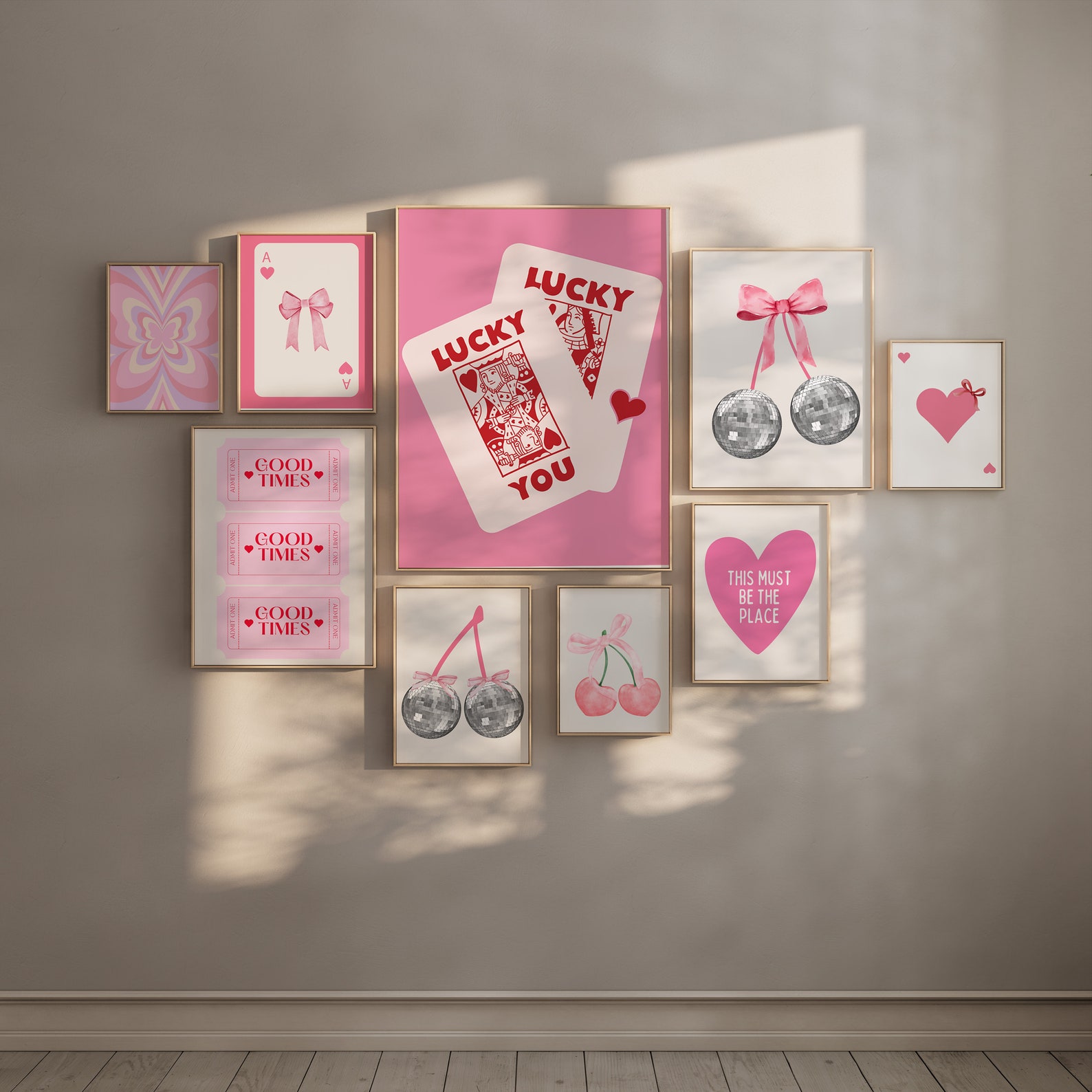 30 Pink Print BUNDLE, Pink Preppy Gallery Wall Set, Pink Gallery Wall ...