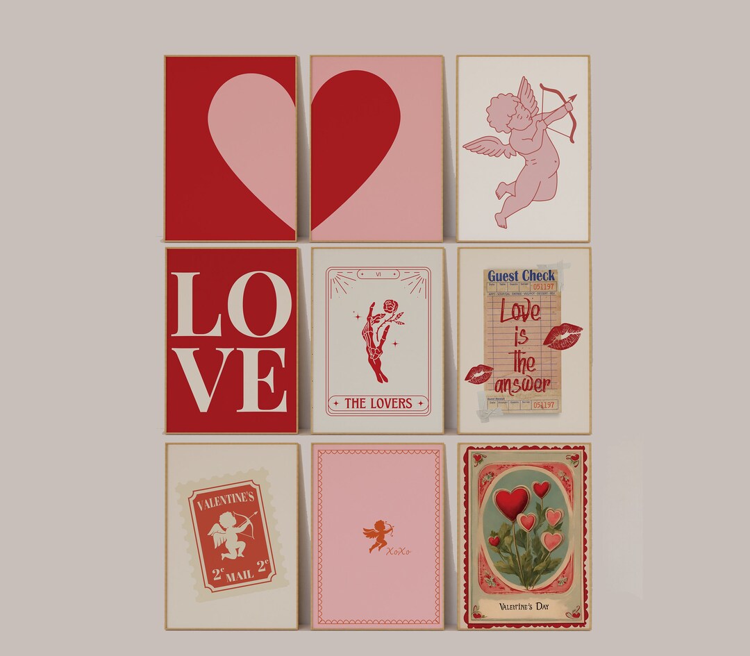 Valentine's Day Gallery Wall, Trendy Valentine's Decor, Valentines Day ...