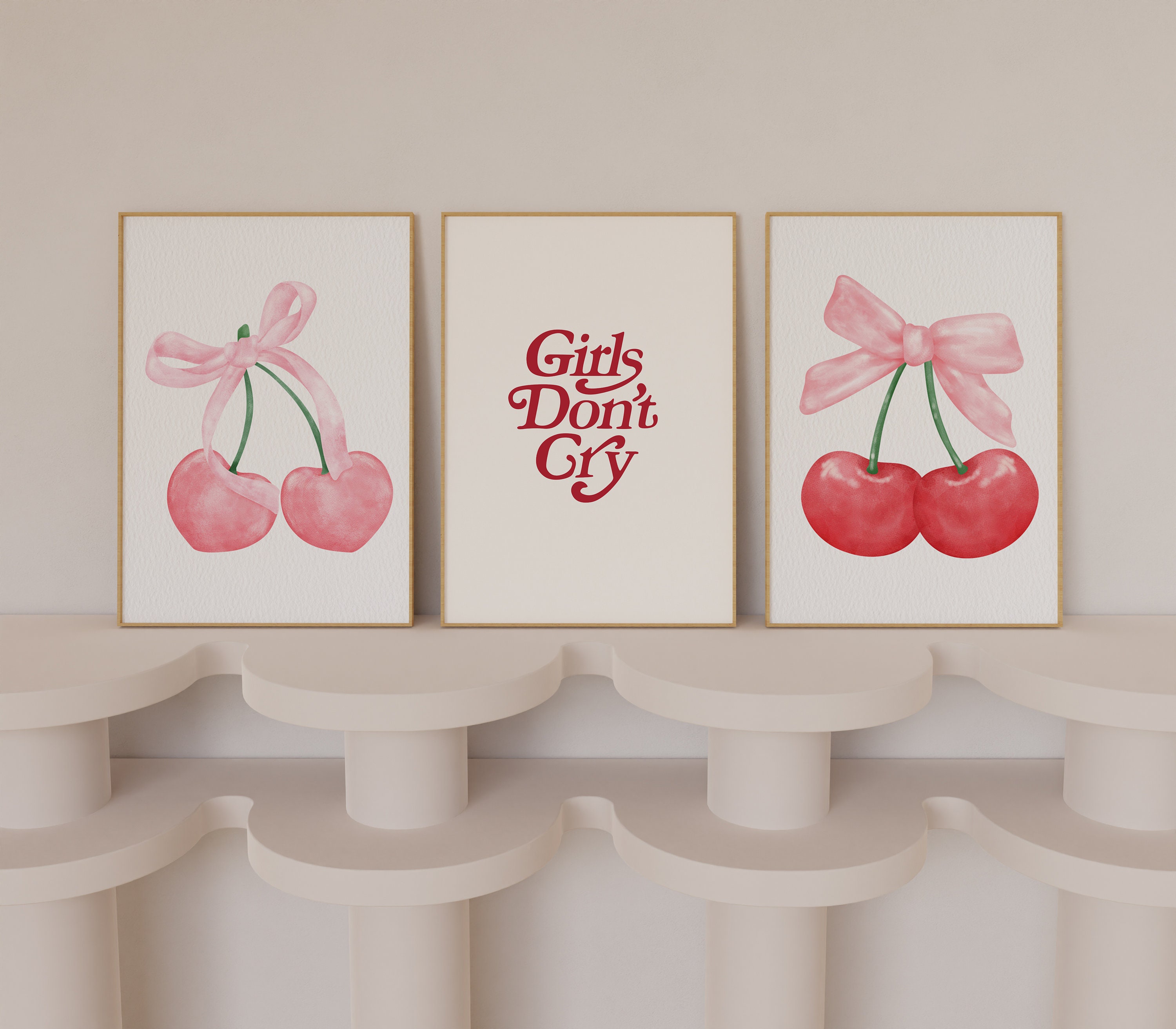Preppy Coquette Art, Girly Trendy Print Set, Preppy Wall Art Gallery ...